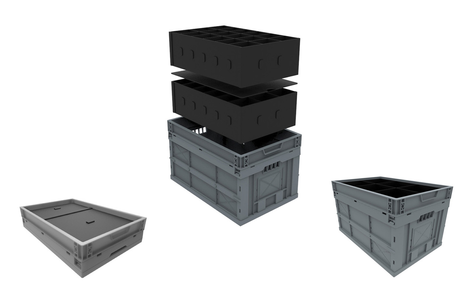 Smart solution - Containers with cardboard-plastic dividers